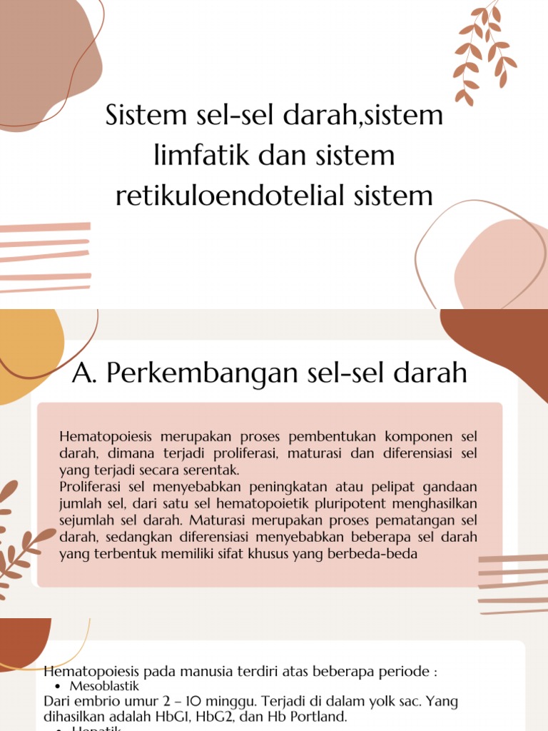 Sistem Sel-Sel Darah, Sistem Limfatik Dan Sistem Retikuloendotelial Sistem | PDF