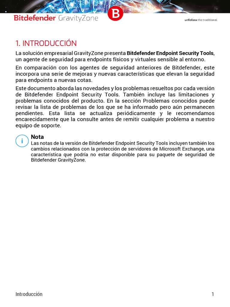 Bitdefender Endpoint Security Tools - Notas de La Versión-4 | PDF