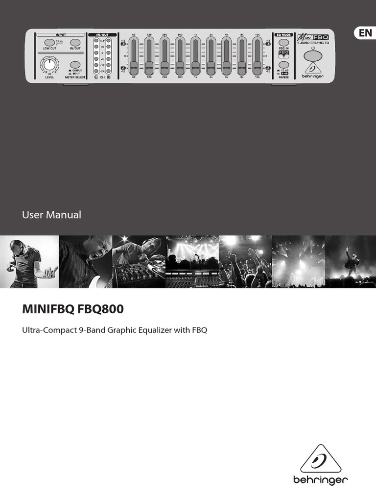Minifbq Fbq800: User Manual | PDF | Equalization (Audio) | Decibel