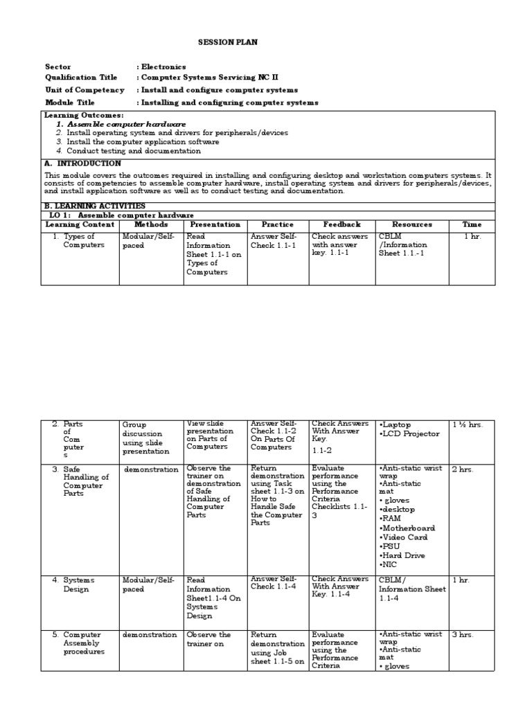 SP LO1 Install and Configure Computer Systems | PDF | Desktop Computer | Personal Computers