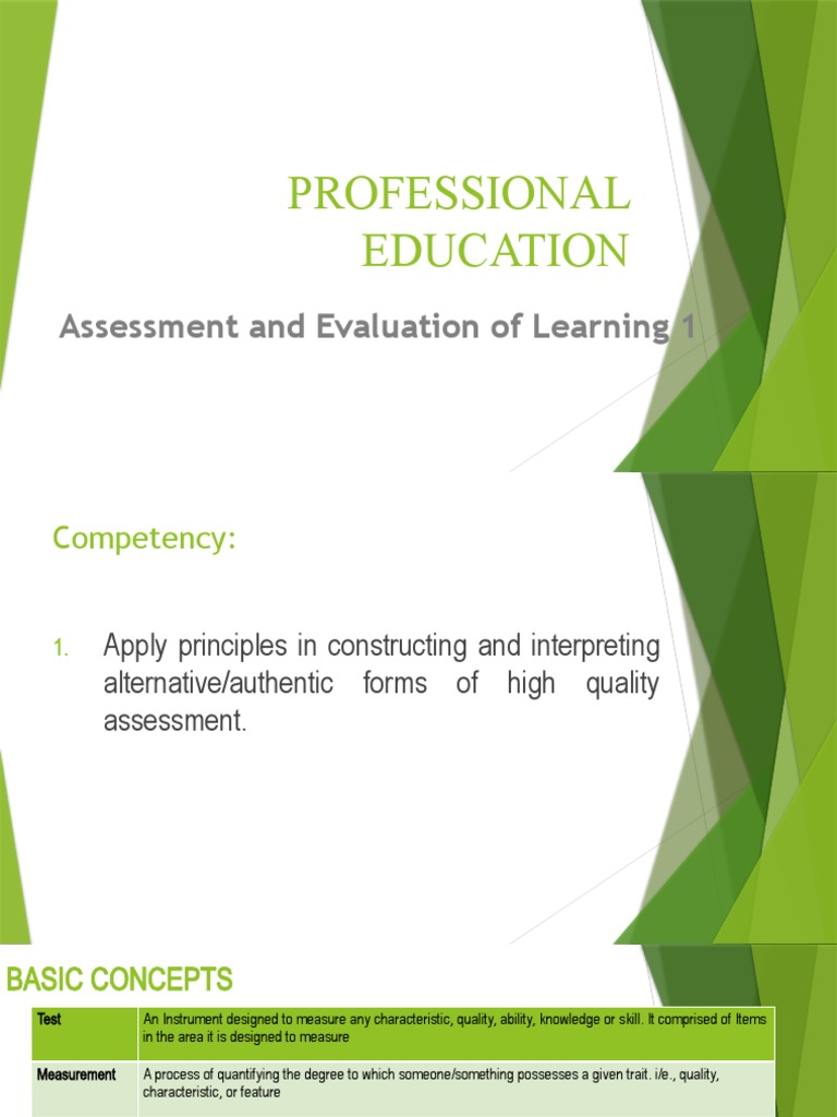 Assessment and Evaluation of Learning | PDF | Educational Assessment ...
