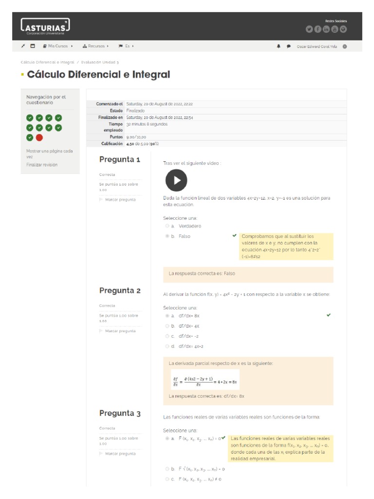 Examen Unidad 3 Calculo Diferencial e Integral | PDF