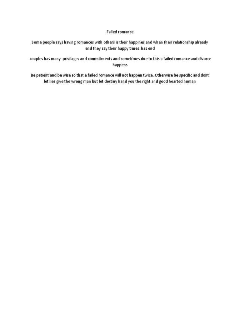 Failed Romance-WPS Office | PDF