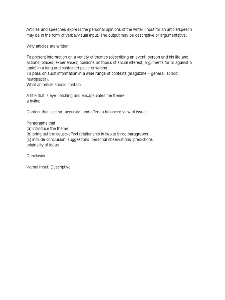 Guide to Writing Engaging Articles | PDF | Art