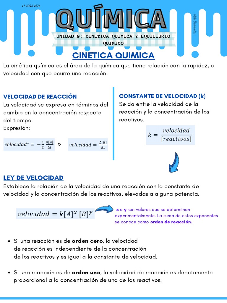 Cinética y Equilibrio Químico | PDF | Equilibrio químico | Cinética química