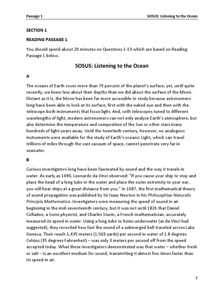 Listening to the Oceans: The Development and Uses of SOSUS Acoustic ...