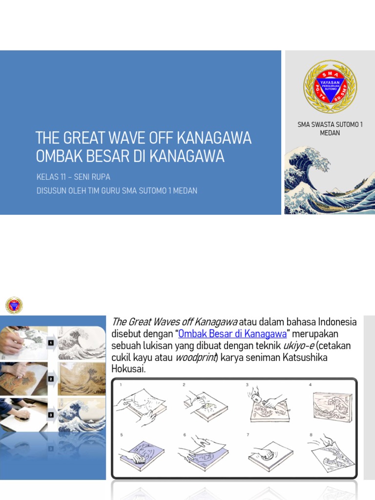 The Great Waves of Kanagawa: Hokusai's Iconic Woodblock Print | PDF