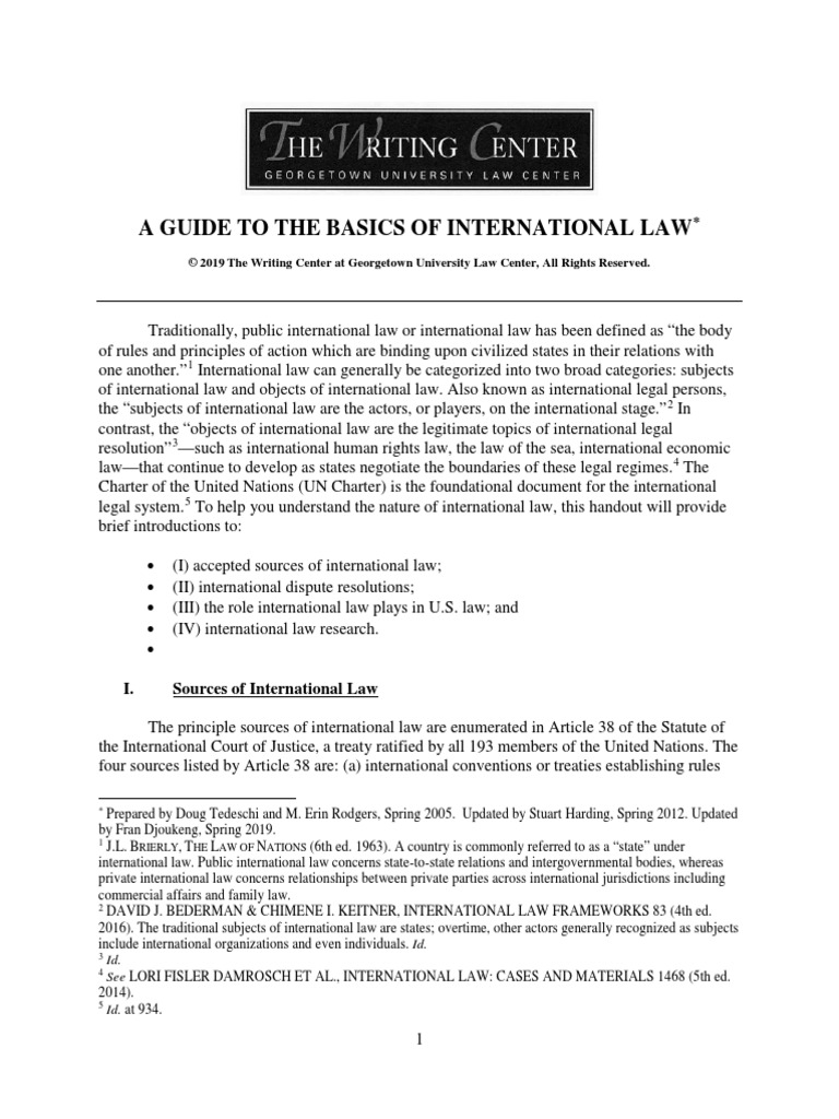 A Guide To The Basics of Intl-Law | PDF | Treaty | International Law