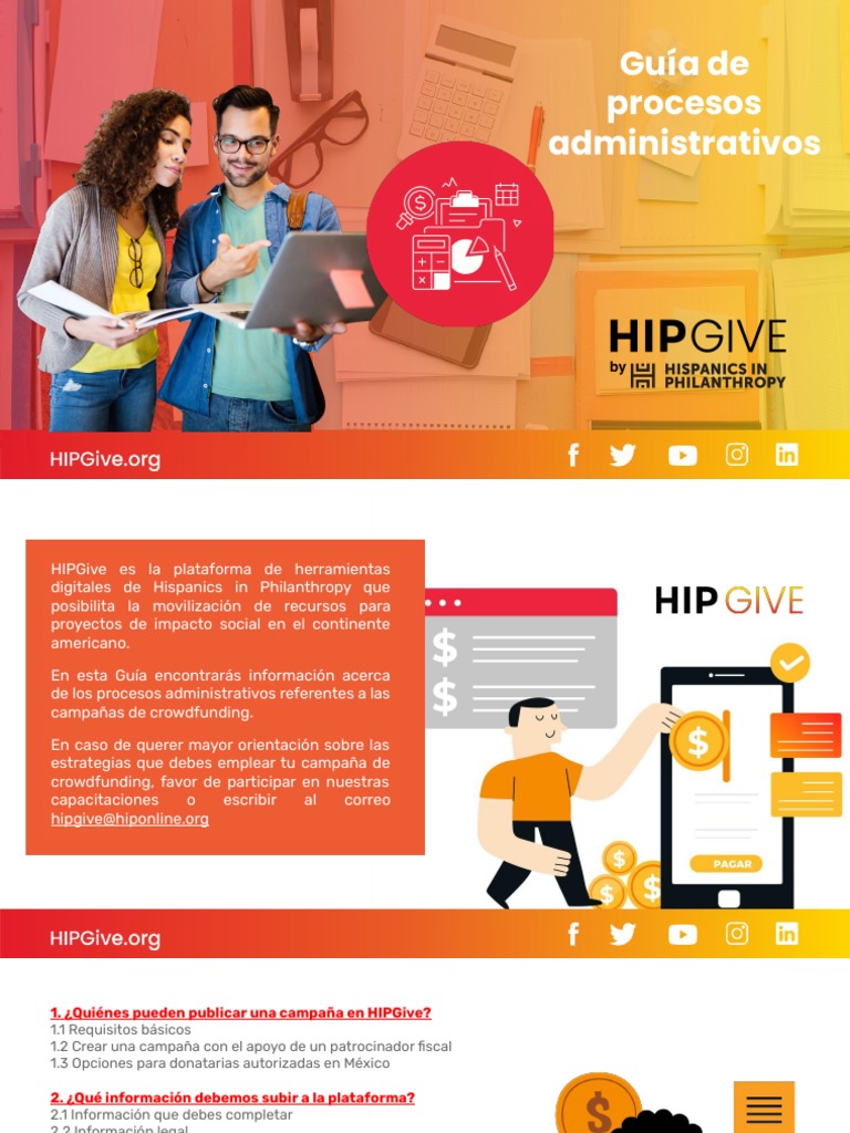 Guia Administrativa HIPGive | PDF | Transferencia bancaria | Tarjeta de ...