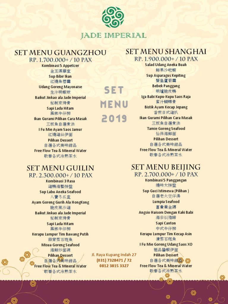 Set Menu Lantai 1 2019 With Background | PDF