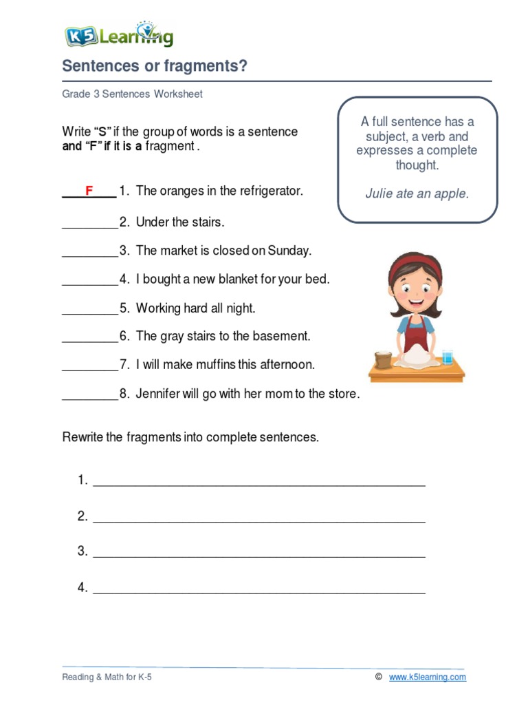 Sentence and Non Sentence Worksheet 1 | PDF Sentence and Non Sentence Worksheet 1 | PDF