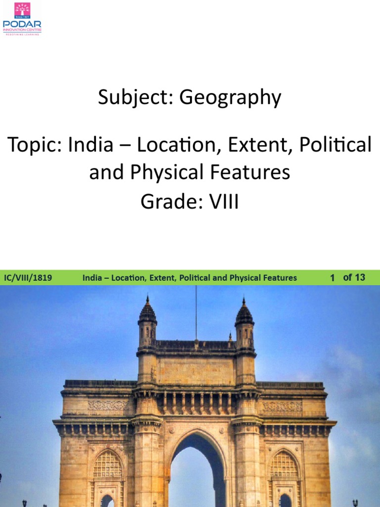 ICSE - Geog - India Location, Extent, Political - 1 | PDF | Geography ...