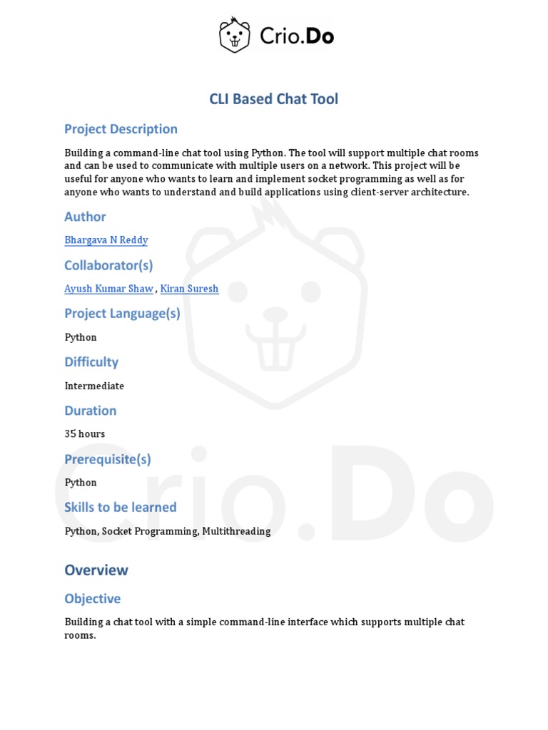 CLI Based Chat Tool | PDF | Thread (Computing) | Process (Computing)