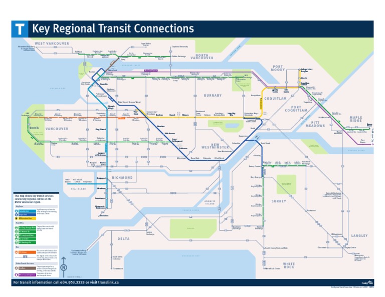 Key Regional Transit Connections: West Vancouver | PDF | Vancouver ...