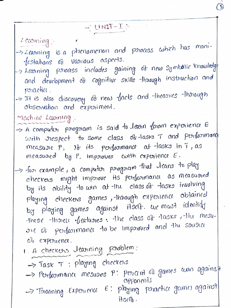 Machine Learning Notes (All Units Merged) | PDF