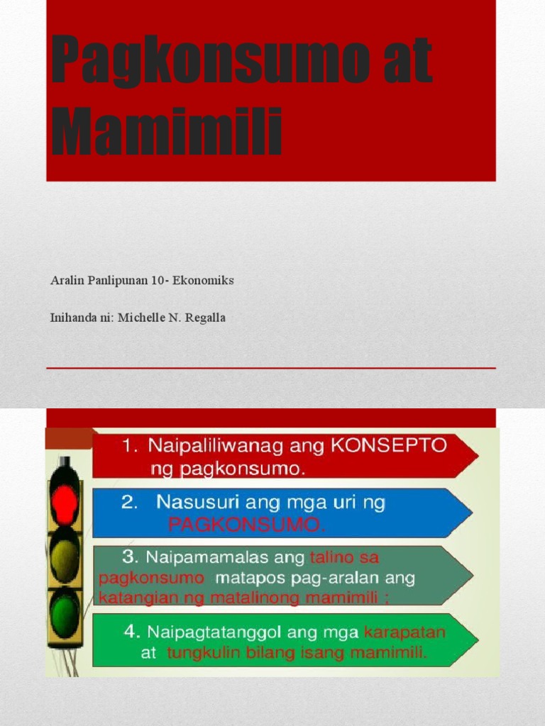 Pagkonsumo at Mamimili Module 1.6 | PDF