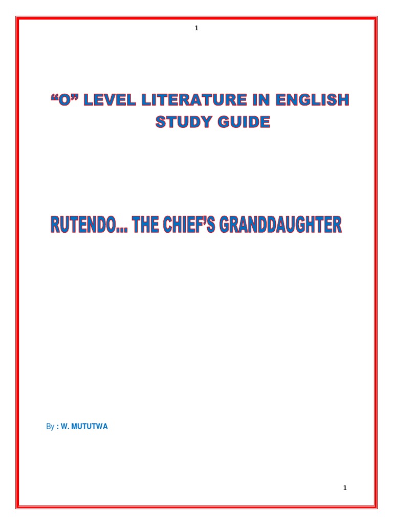 Rutendo The Chiefs Granddaughter | Download Free PDF | Patriarchy | Love