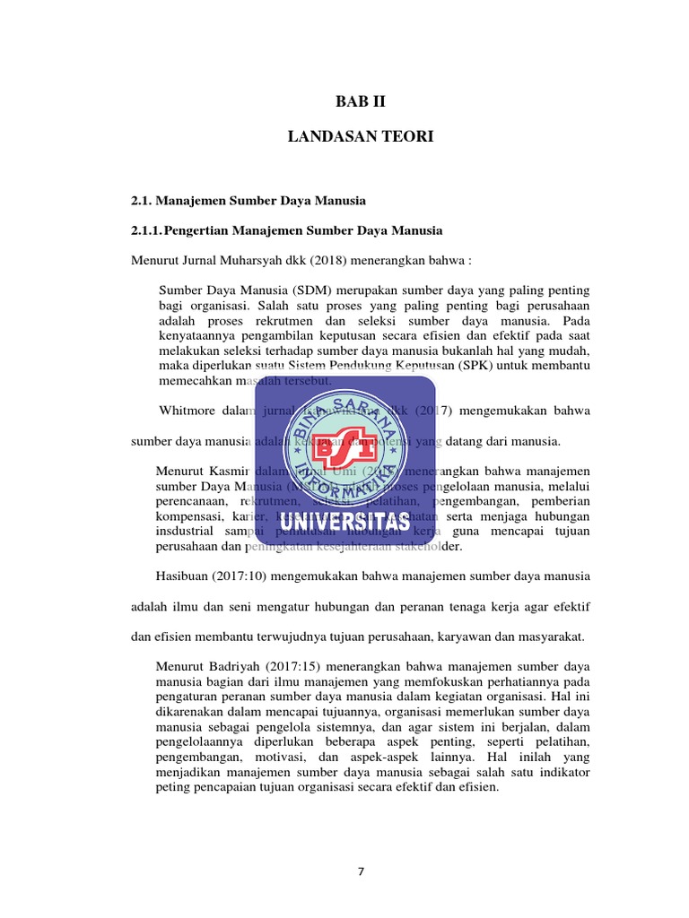 File 10 BAB II ACC | PDF | Bisnis | Pengembangan Diri