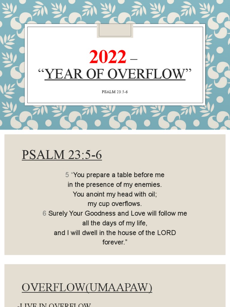 Overflowing Abundance: Finding Fulfillment and Blessing Through an ...