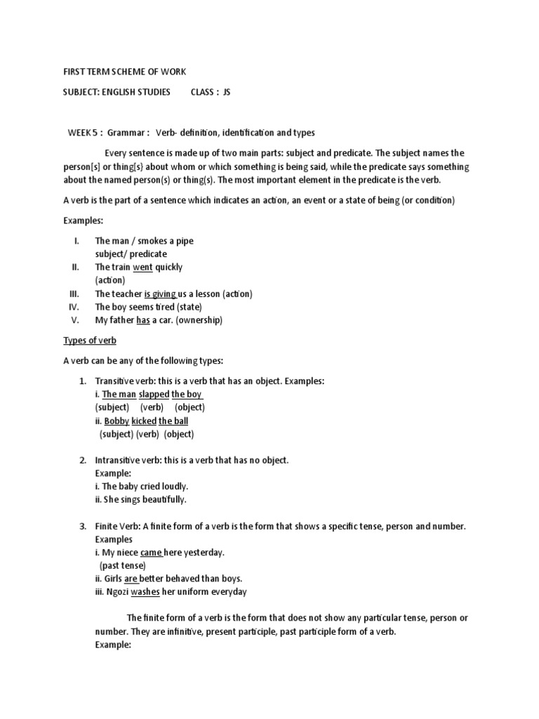 JSS 1 Eng. Std. | PDF