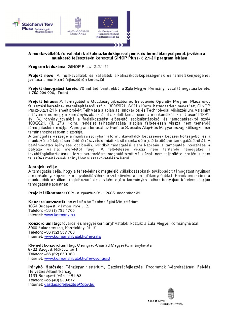 GINOP Plusz-3_2_1 | PDF