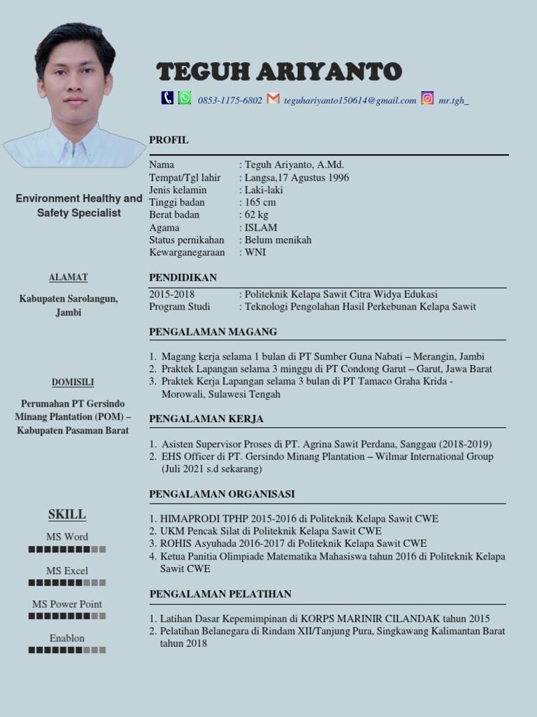 CV Teguh Ariyanto | PDF