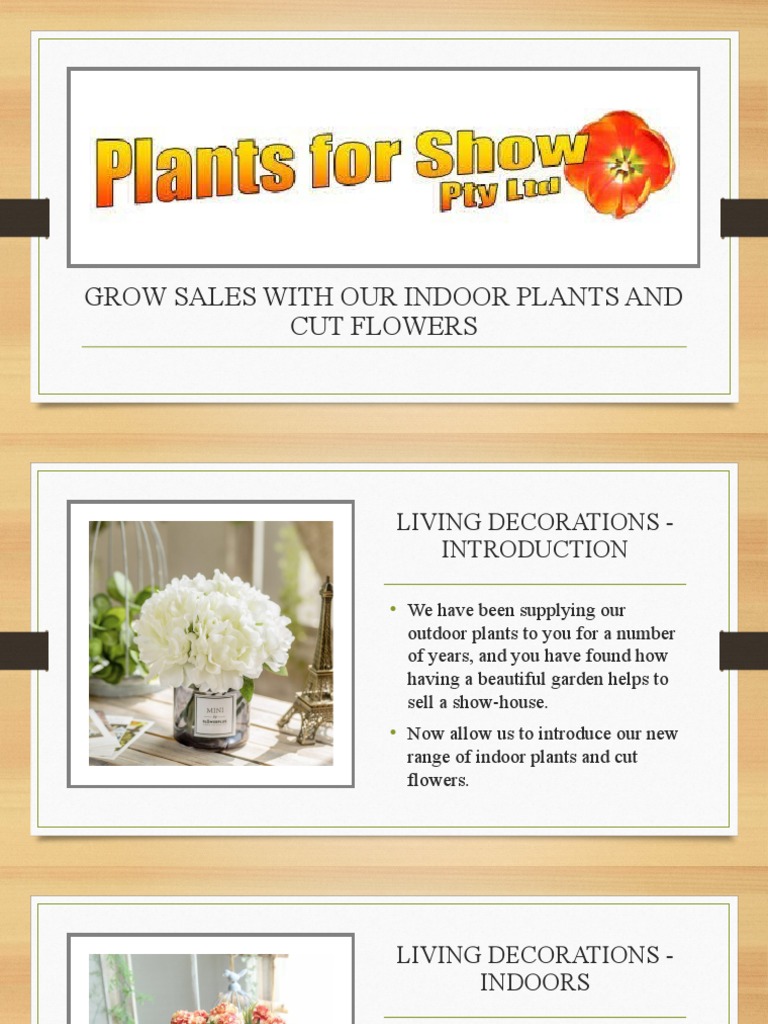 Indoor Plants for Show Homes | PDF