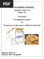 Class XII Chemistry Investigatory Project Analysis of Honey | PDF ...
