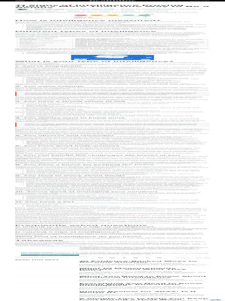 11 Surprising Signs of Intelligence | PDF | Intelligence | Intelligence ...