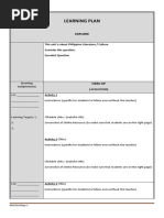 EFDT Learning Plan (Consolidated) | PDF | Rubric (Academic) | Learning