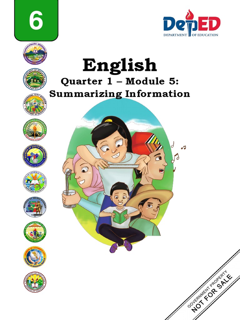 English: Quarter 1 - Module 5: Summarizing Information | PDF | Learning ...