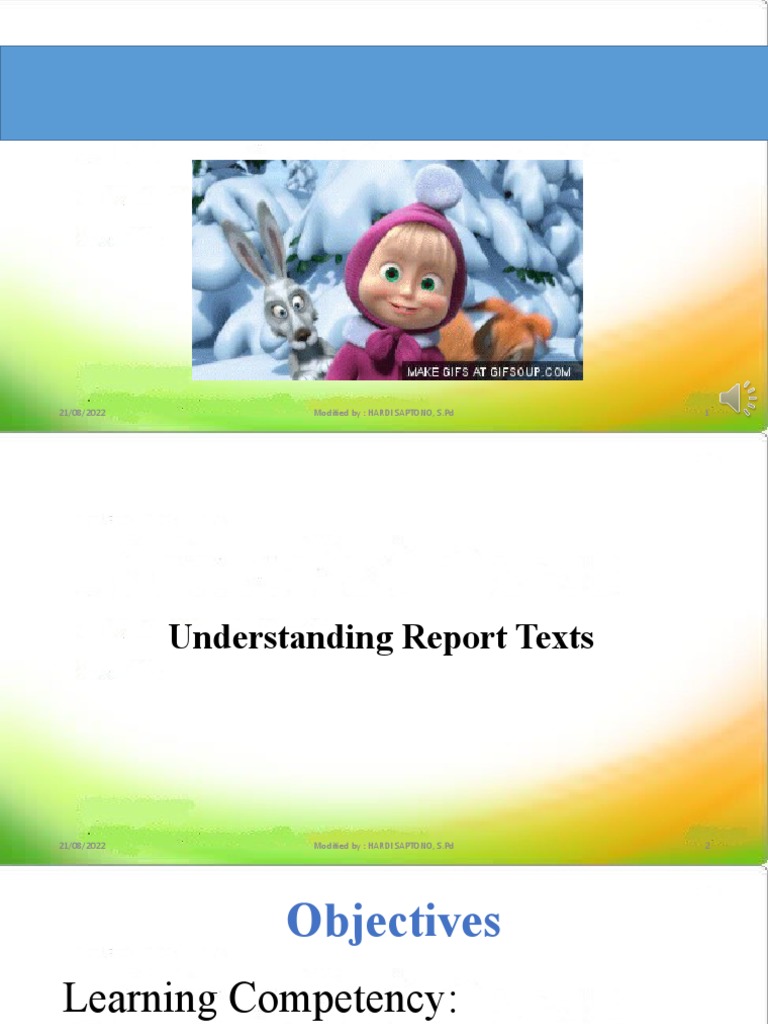 Text Report Powerpoint | PDF | Cats | Verb