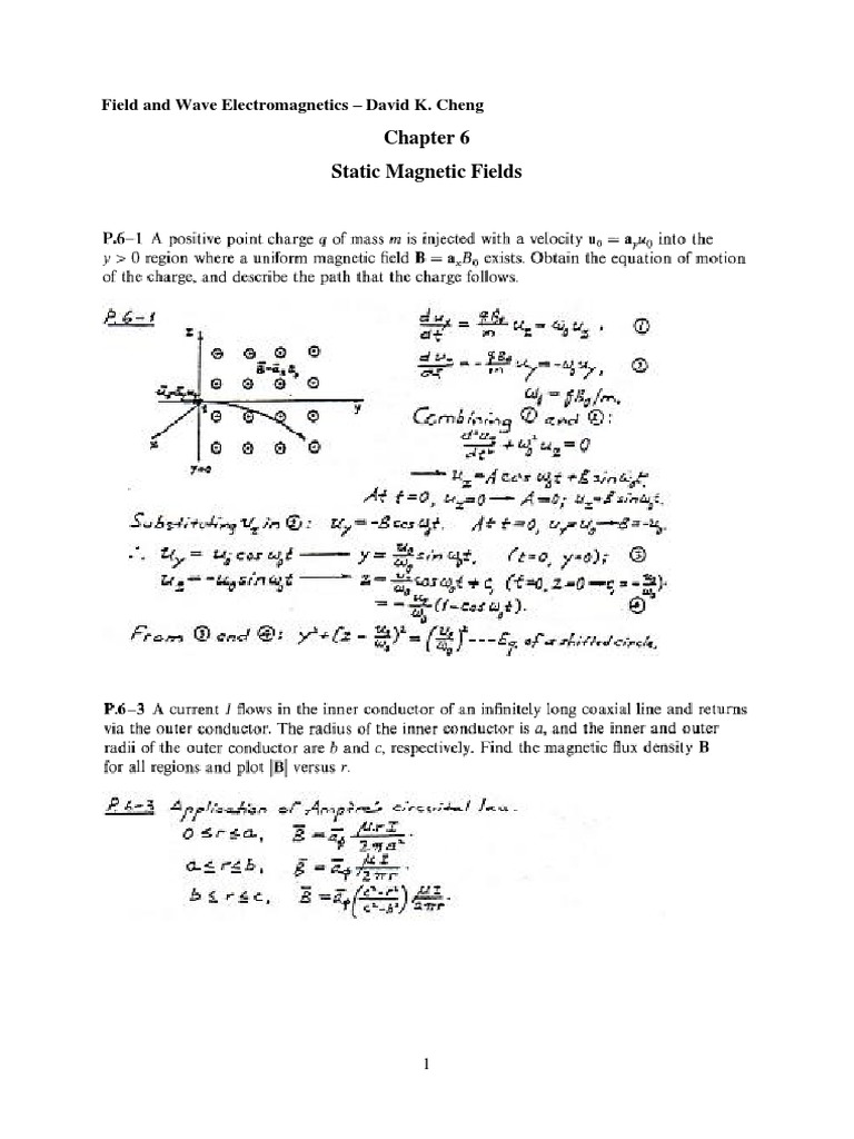 Static Magnetic Fields: Field and Wave Electromagnetics - David K ...