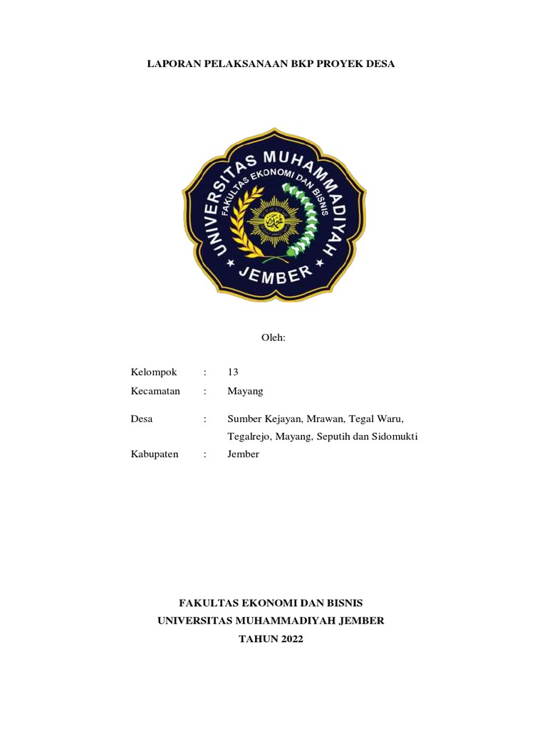 Laporan Akhir Kel. 13 Kecamatan Mayang Fix | PDF | Bisnis | Pengelolaan Keuangan & Uang