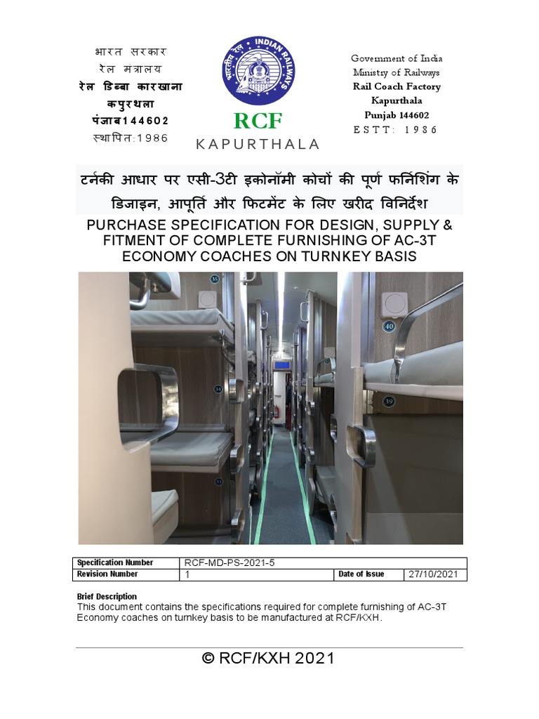 RCF-MD-PS-2021-5 ACCNE Turnkey Furnishing Rev-1 | PDF | Specification ...