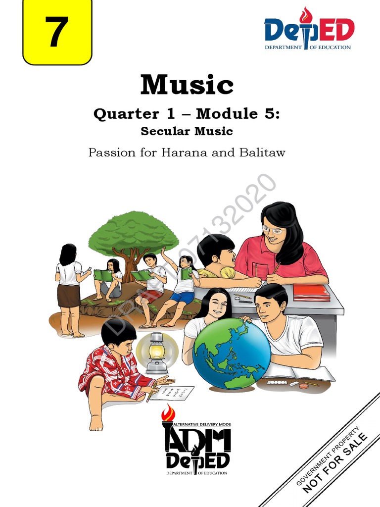 Music7 Q1 M5 Secular Music Passion For Harana and Balitaw Final | PDF | Rhythm | Songs