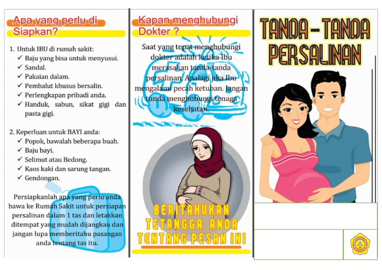 Leaflet Tanda Persalinan | PDF