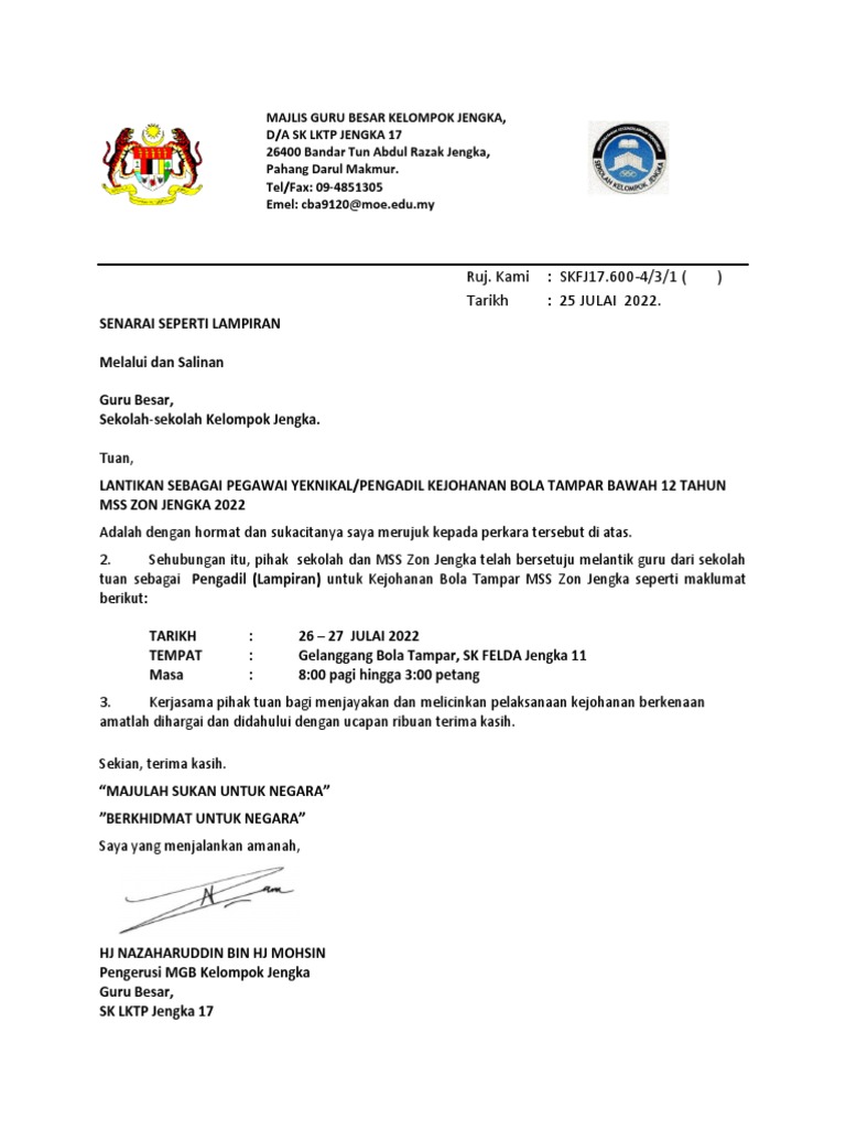 Surat Pengadil 2022 | PDF
