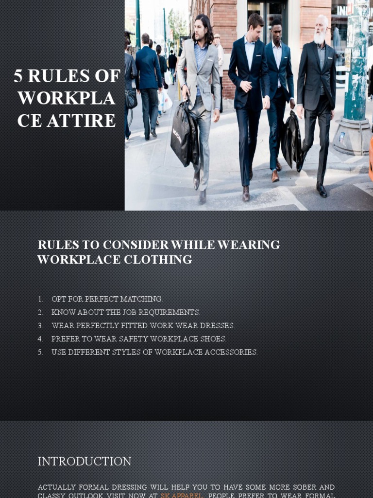5 Rules of Workpla Ce Attire | PDF