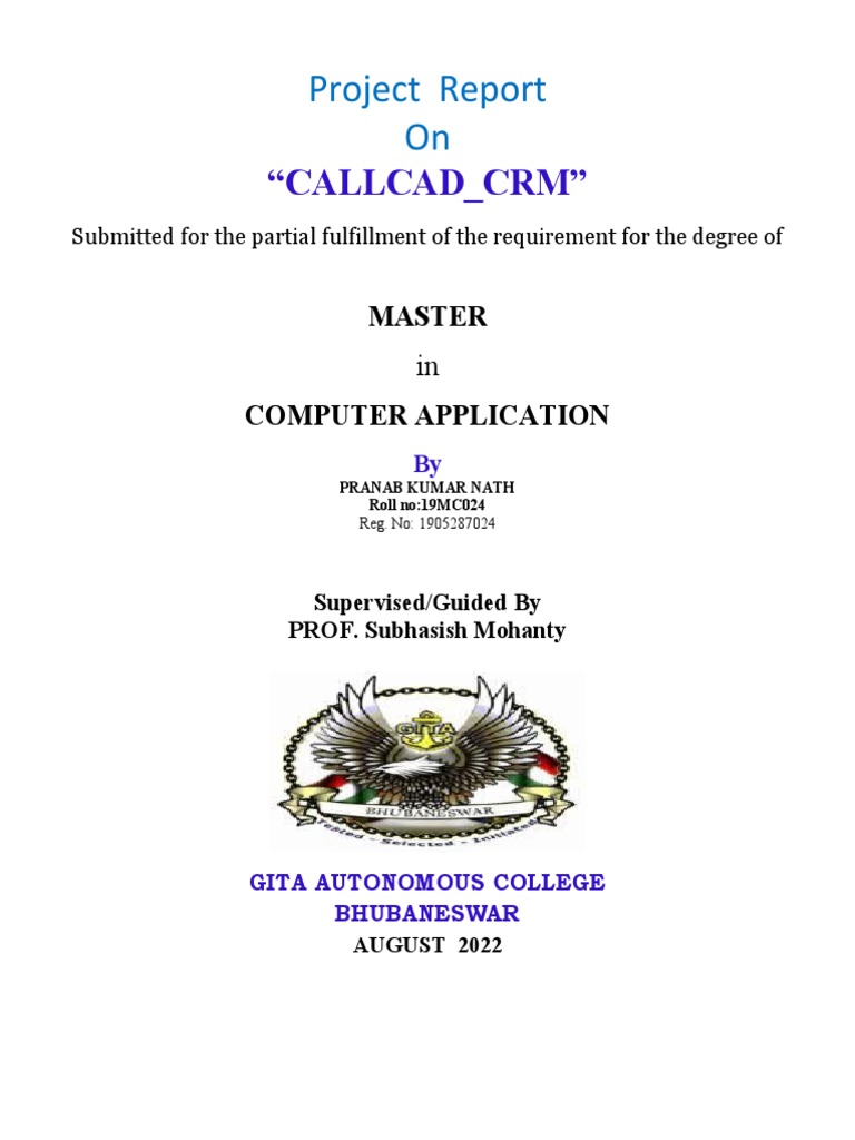 Project Report Format Pdf Computing Computer Science