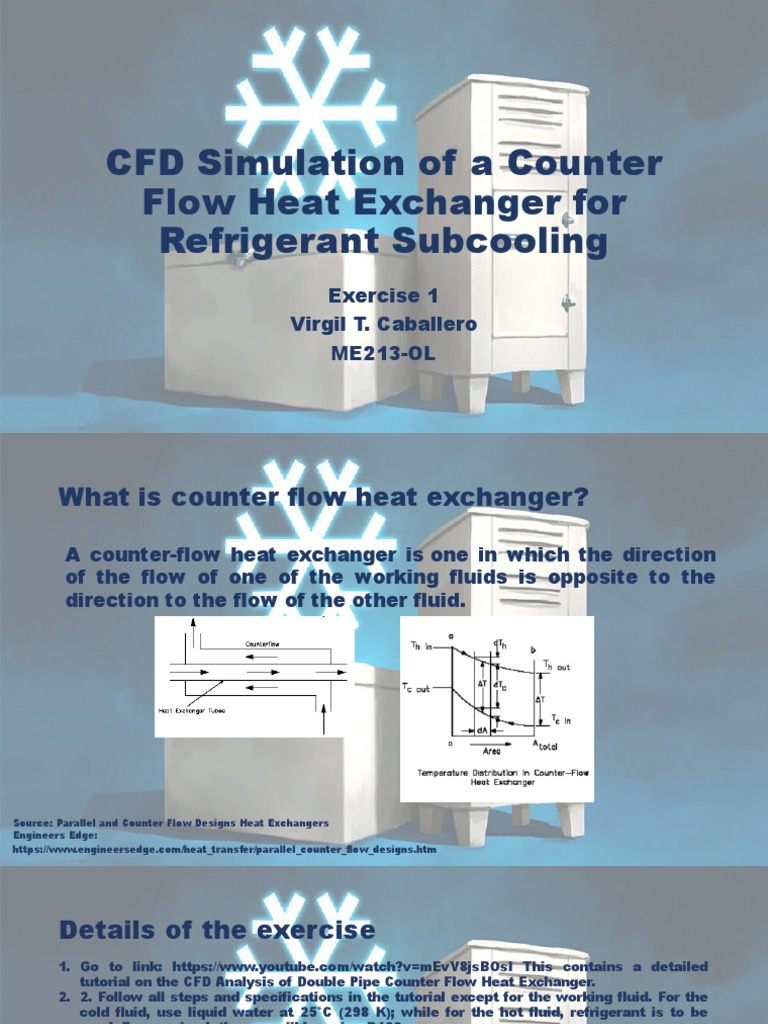 CFD Simulation of A Counter Flow Heat Exchanger | PDF | Heat Exchanger | Heat