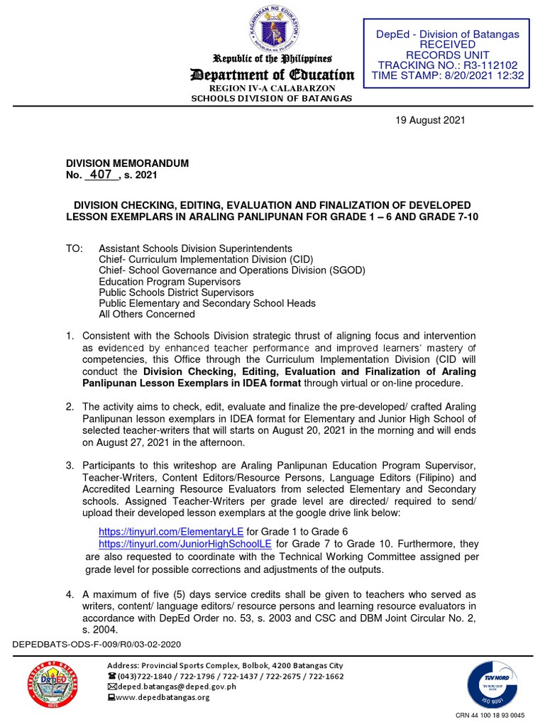 Lesson Exemplar Finalization | PDF | Curriculum | Communication