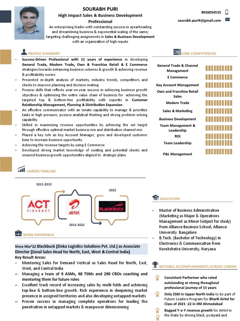 High Impact Sales & Business Development Professional: Profile Summary ...