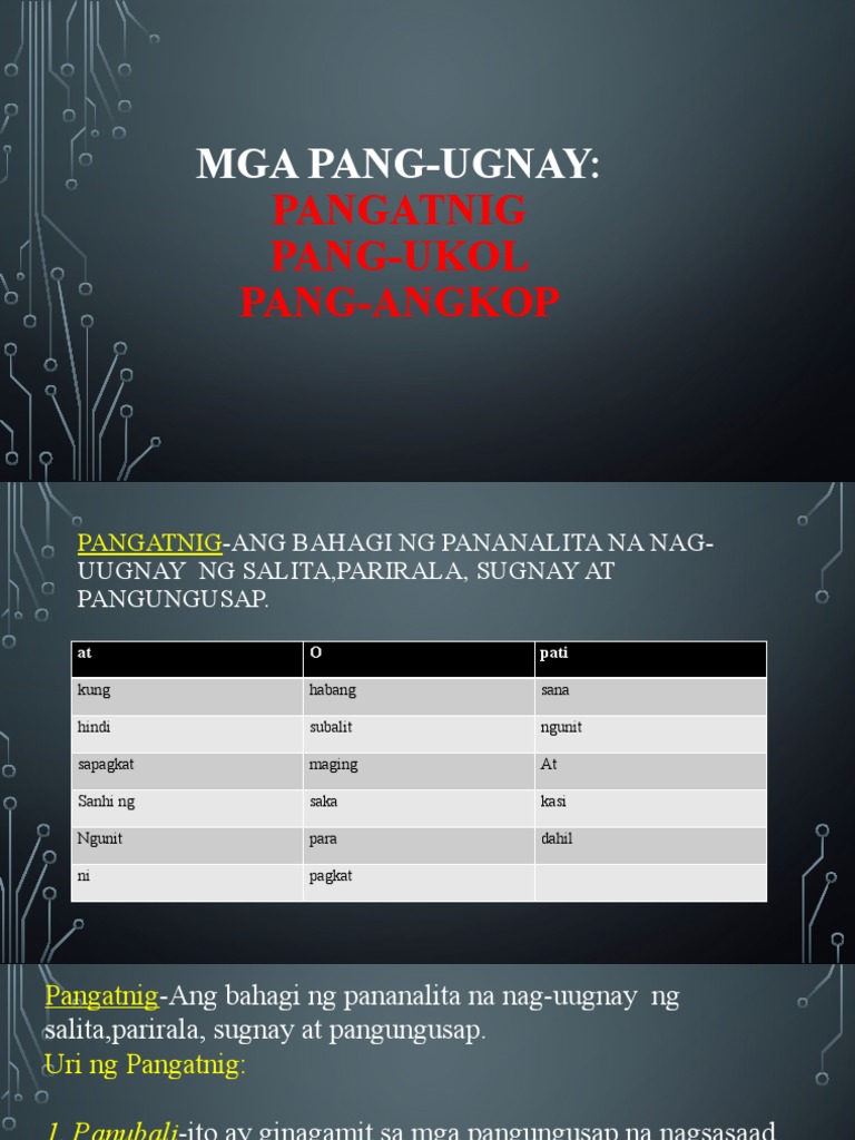 Pang-Ugnay Powerpoint | PDF