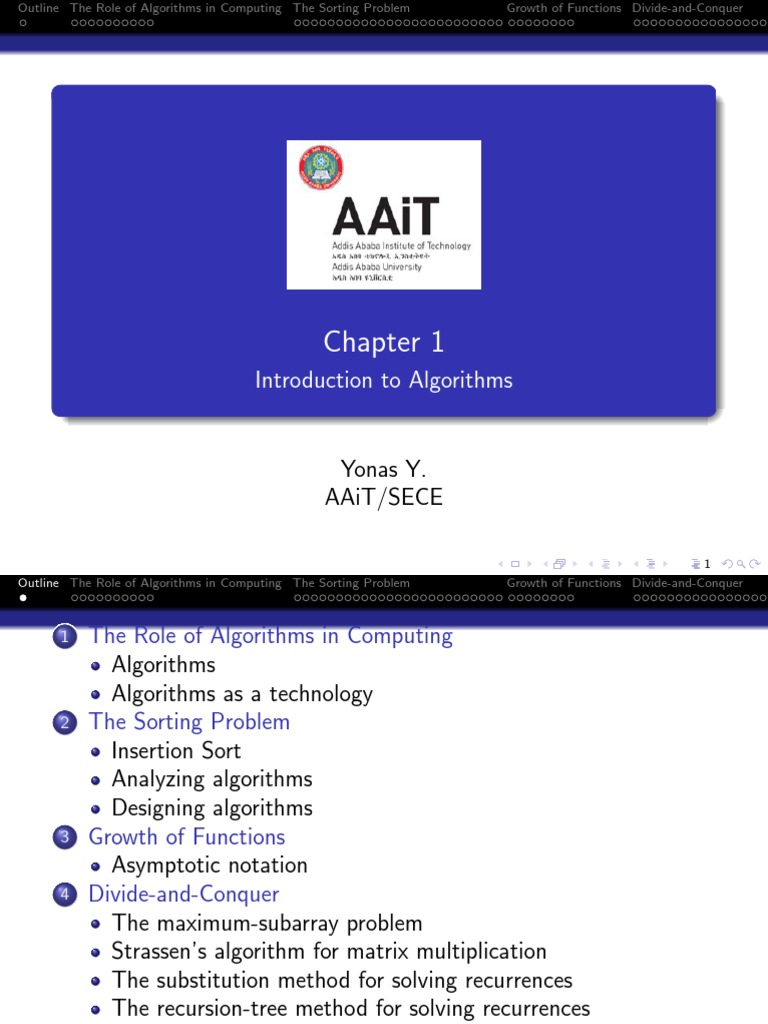 Introduction To Algorithms 1x1 Pdf Recurrence Relation Algorithms