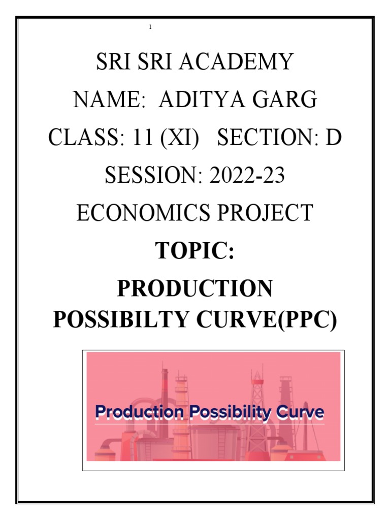 Economics Project Class 11 | PDF | Taxes | Economics