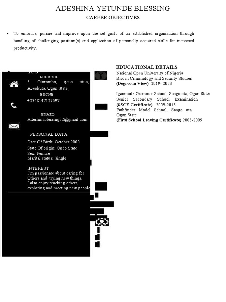 Career Objectives: (Degree in View) 2019-2023 | PDF