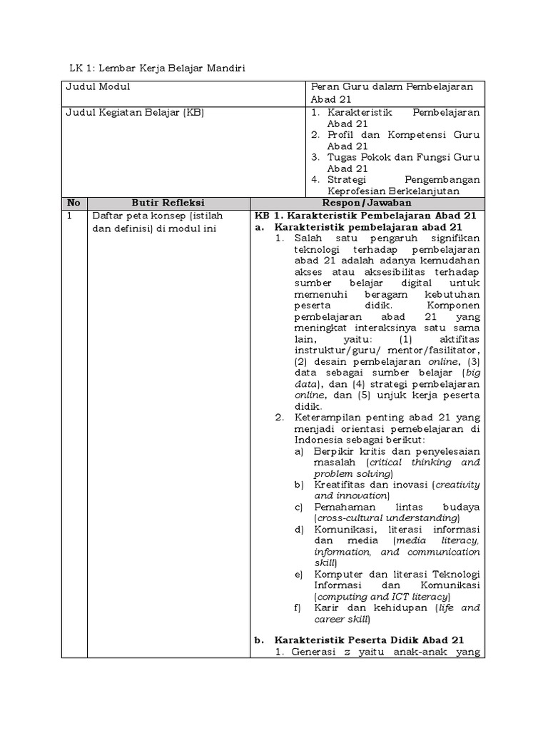 LK 1 - Modul 2 PPG Daljab 2022 | PDF