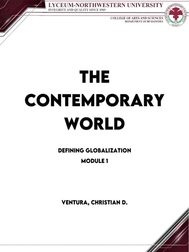 THE CONTEMPORARY WORLD - Module 1 | PDF | Globalization | Liquids