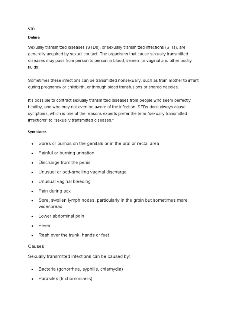 An In-Depth Look at Sexually Transmitted Infections: Symptoms, Causes ...